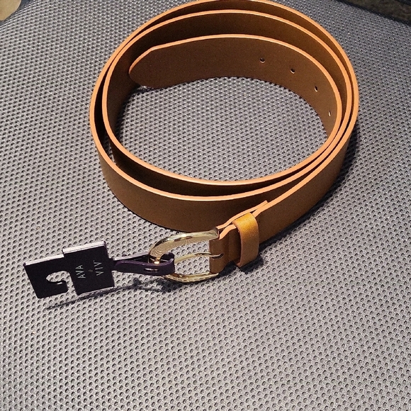 Ava & Viv | Accessories | Tan Leather Belt By Ava And Viv With Gold ...